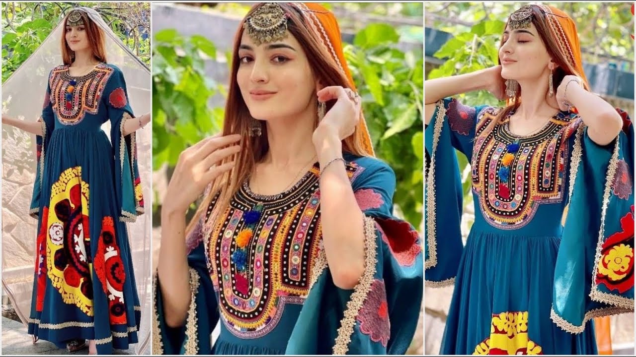 Beautiful pathani balochi hand embroidery designs with mirror work ...