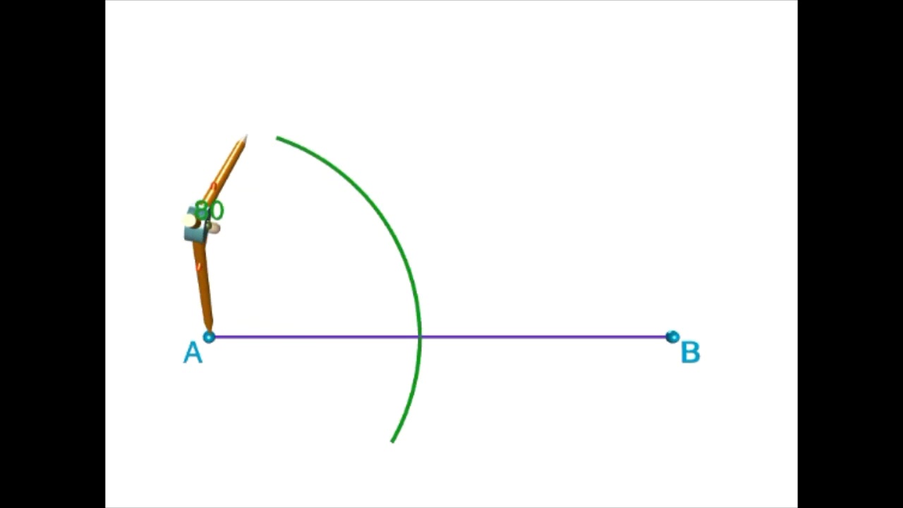 Construction of angle 30 degree using compass - YouTube