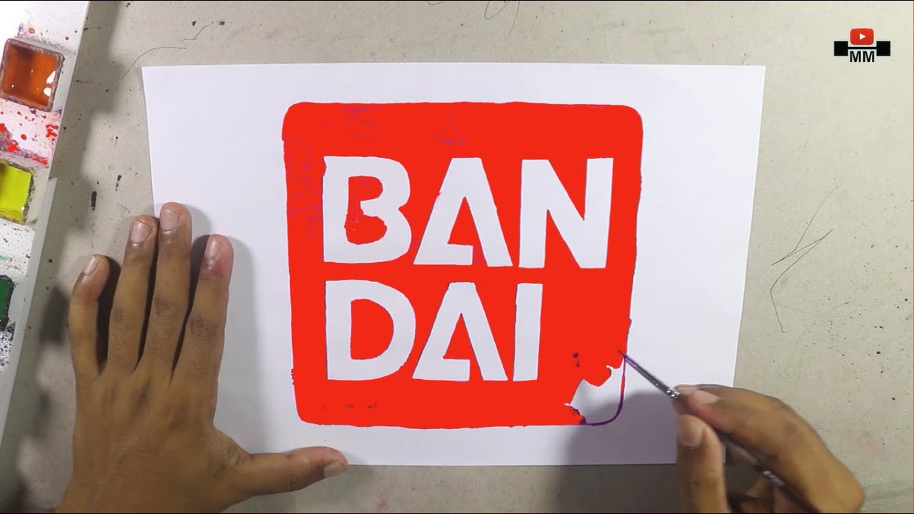 How to draw the Bandai logo - YouTube