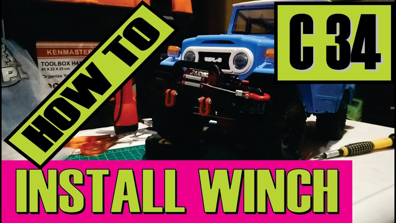 How to Install Winch on WPL C34 Km - YouTube