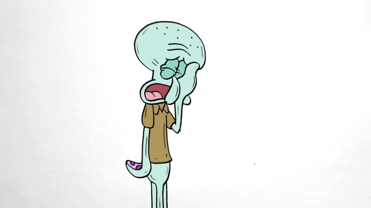 How to Draw SQUIDWARD FACE PALMING - YouTube