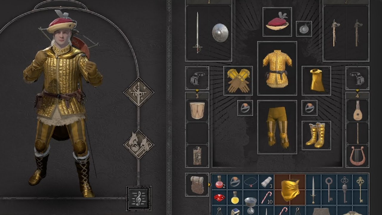 STEALING FULL GOLD KIT WITH LANDMINE BARD | Dark and Darker Solo Bard ...