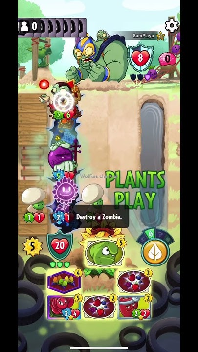 Plants vs zombies, hero gameplay - YouTube