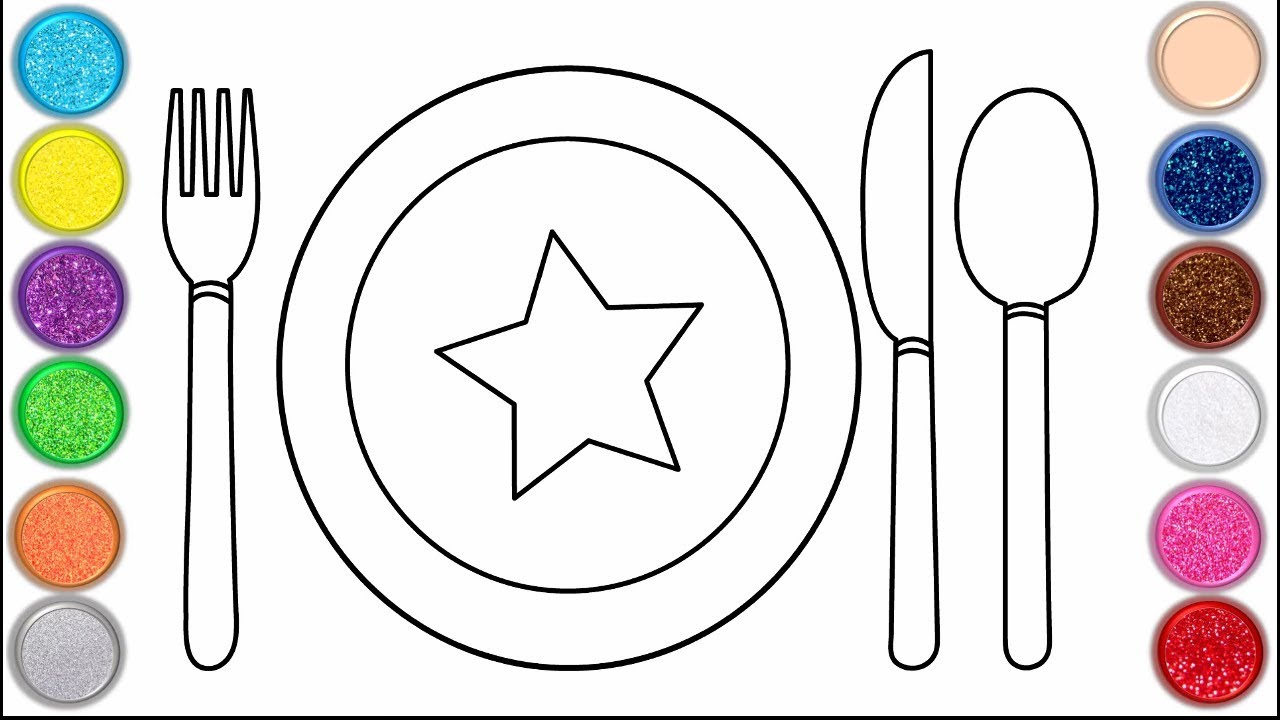 Forks Spoons Coloring Pages