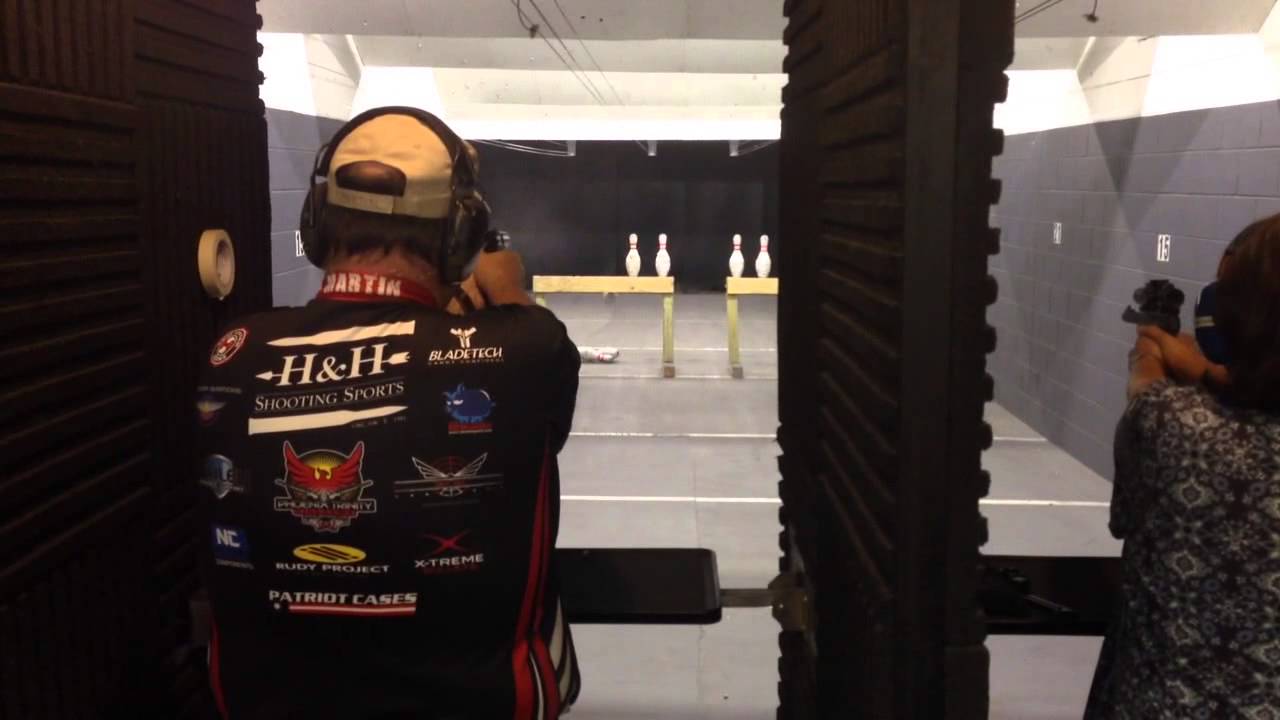 7-22-15 The Gun Shop and Range Bowling Pin Match - YouTube