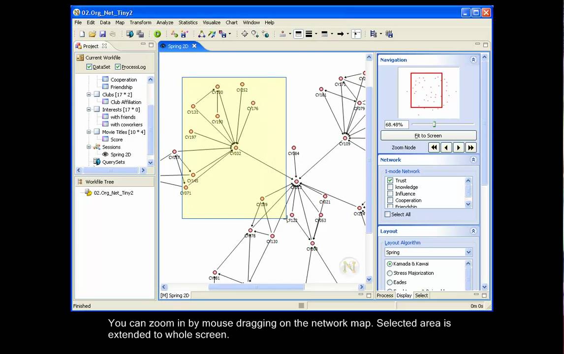 Social Network Analysis Software - NetMiner : 3.6 Controlling Network Map Panel - YouTube