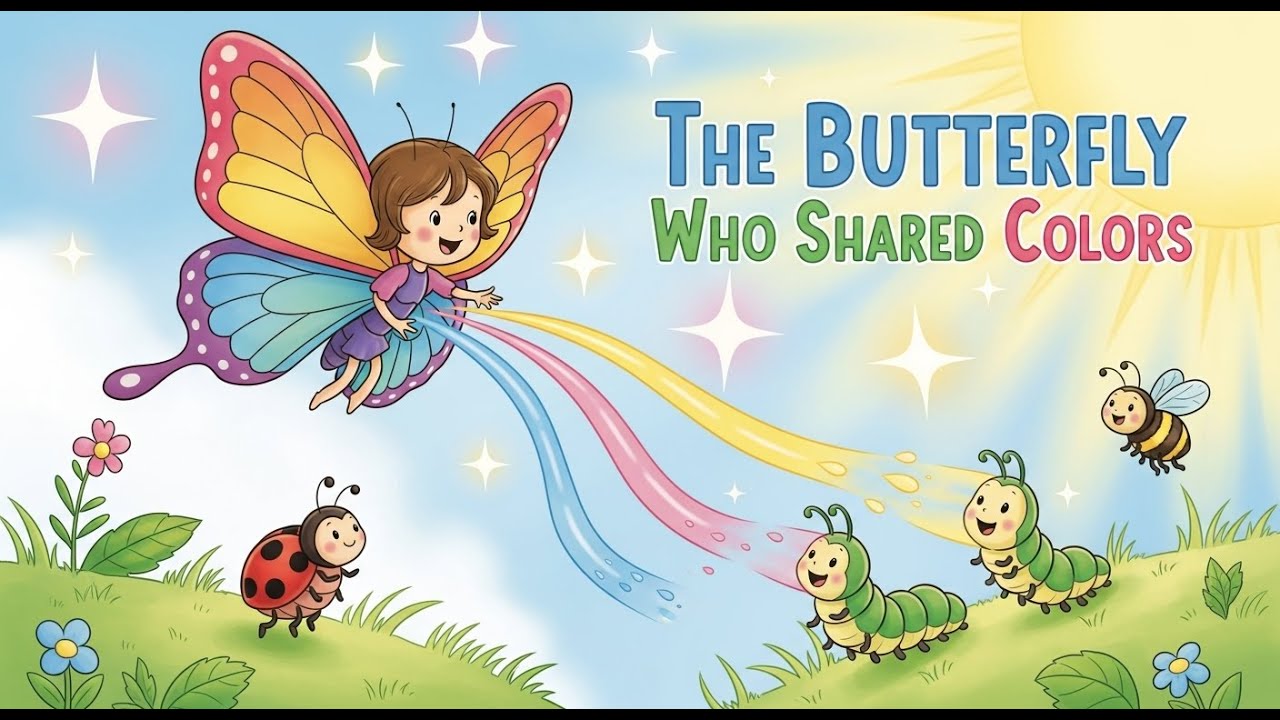 The Butterfly Who Shared Colors 🌈 | Moral Stories for Kids | Little ...