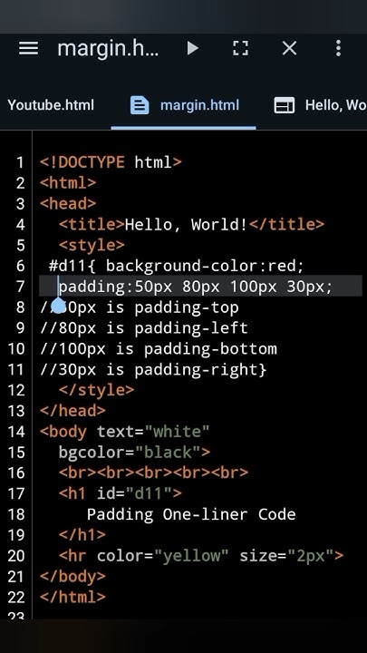 Padding Shorthand CSS Property | padding css property kaise used kare # ...