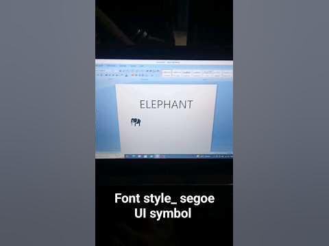 Ms word Mai Elephant 🐘 ka symbol kaise laye #computerknowledge # ...