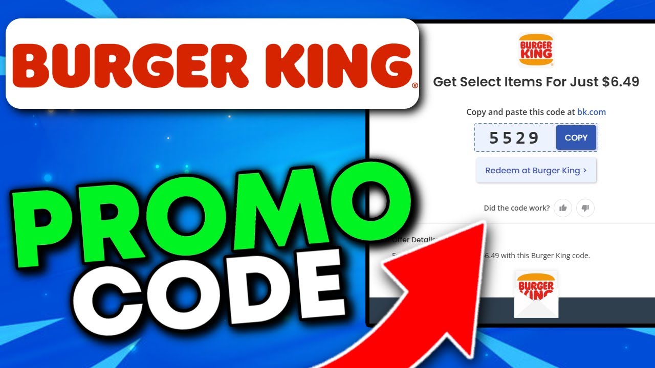 How to Get Burger King Promo Code (Working) | Burger King Coupon Codes ...