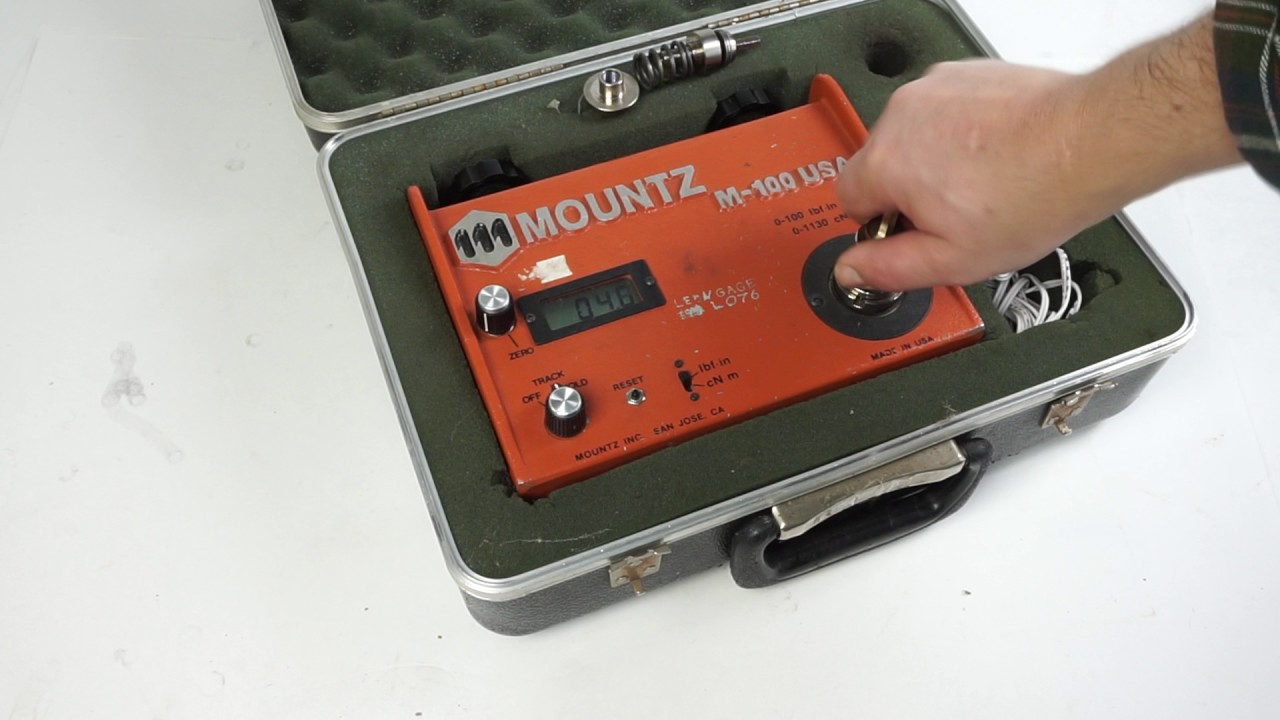 Mountz Digital M-100 Torque Tester. 0-100 lbf-in / 0-1130 cN-m - YouTube