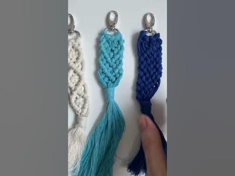 Макрамешные брелки, мк на канале💙🤍 #макраме #diy - YouTube