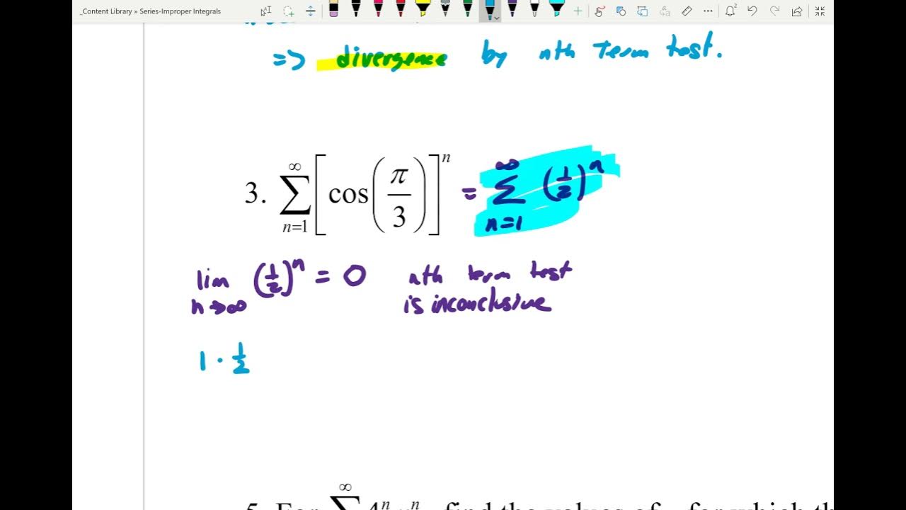 AP Calc nth Term Test for Divergence - YouTube