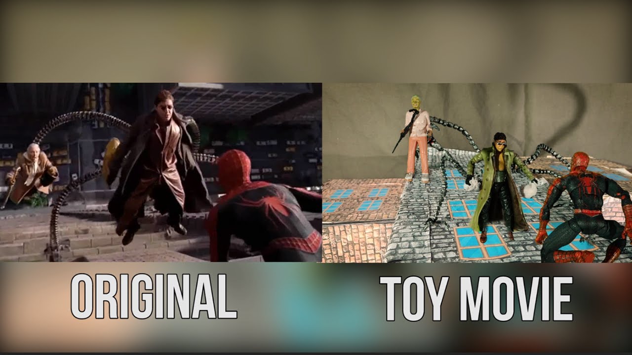 Spider Man 2 (2004) Doc ock vs Spider Man Bank Stop Motion scene ...