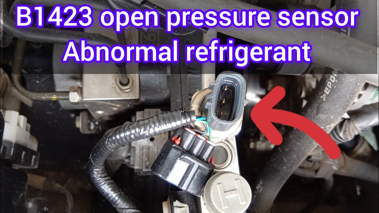 B1423 open pressure sensor abnormal refrigerant #b1423 #toyota - YouTube