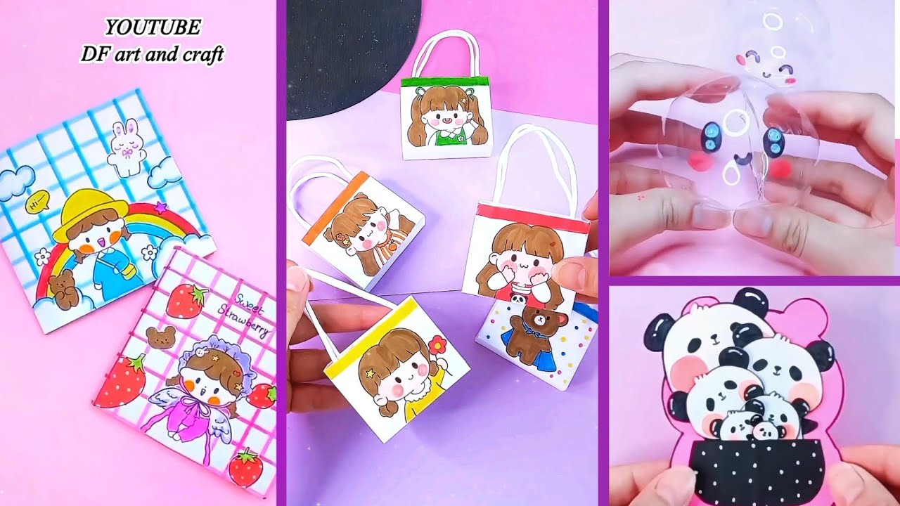 Easy paper craft/ paper craft/ school hacks/ easy to make / DF art and ...