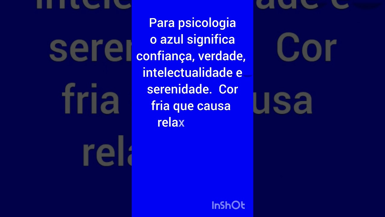 Qual o significado da cor azul - Psicologia - YouTube