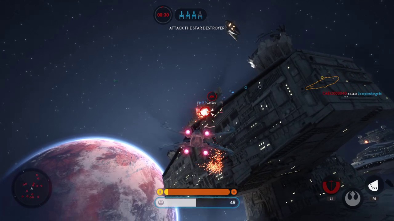 STAR WARS™ Battlefront™ Star Destroyer crash - YouTube