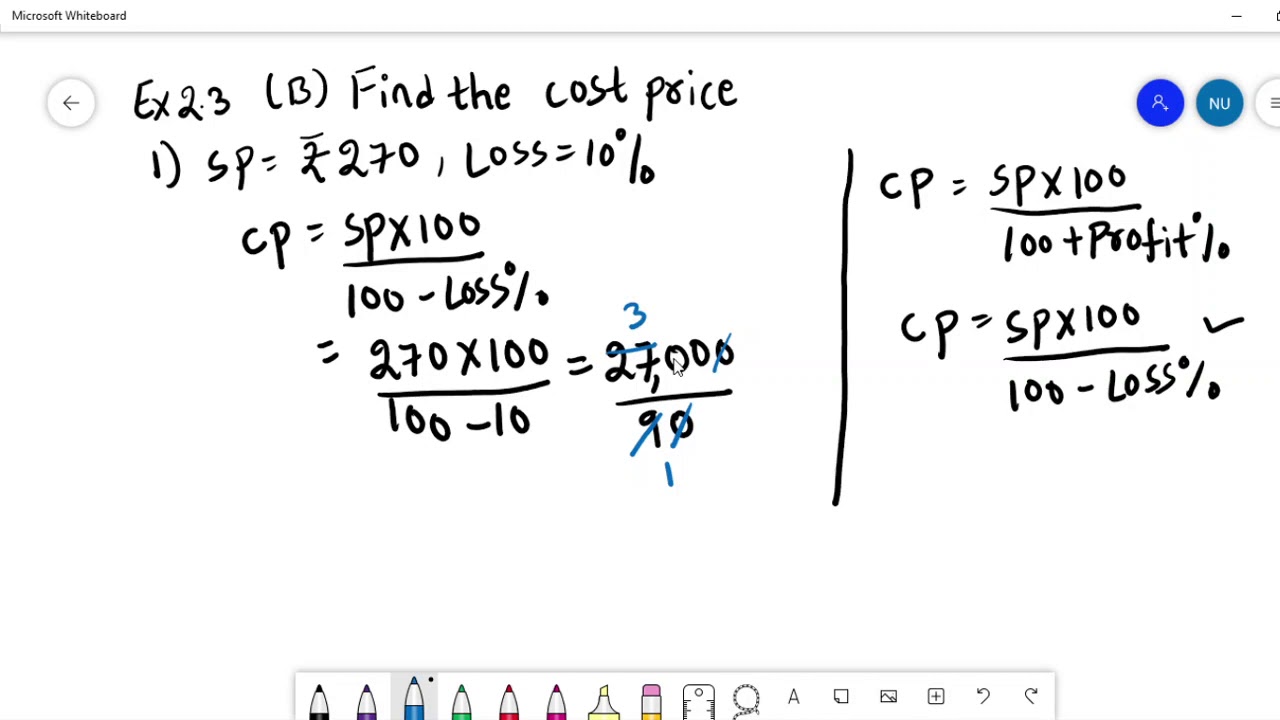 Finding Cost Price When Profit Or Loss Given YouTube finding-cost-price-when-profit-or-loss-given-youtube