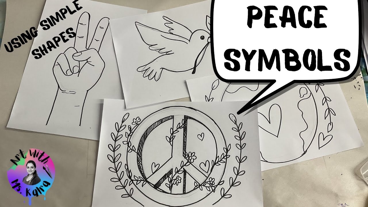 How to Draw Peace Symbols using simple shapes! - YouTube