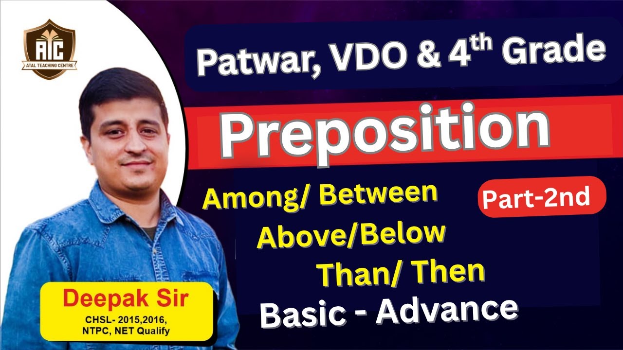 English Grammar- Preposition / Among/Between- Above/Below- Than/Then ...