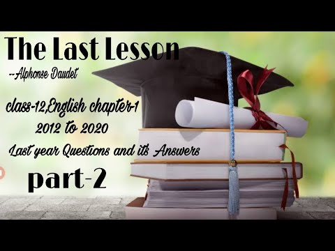 The Last Lesson (chapter-1,class-12) - YouTube