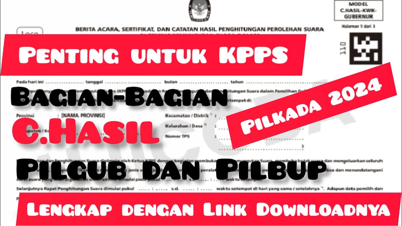 Format C.Hasil Untuk KPPS Lengkap Dengan Link Download C.Hasil, Untuk ...