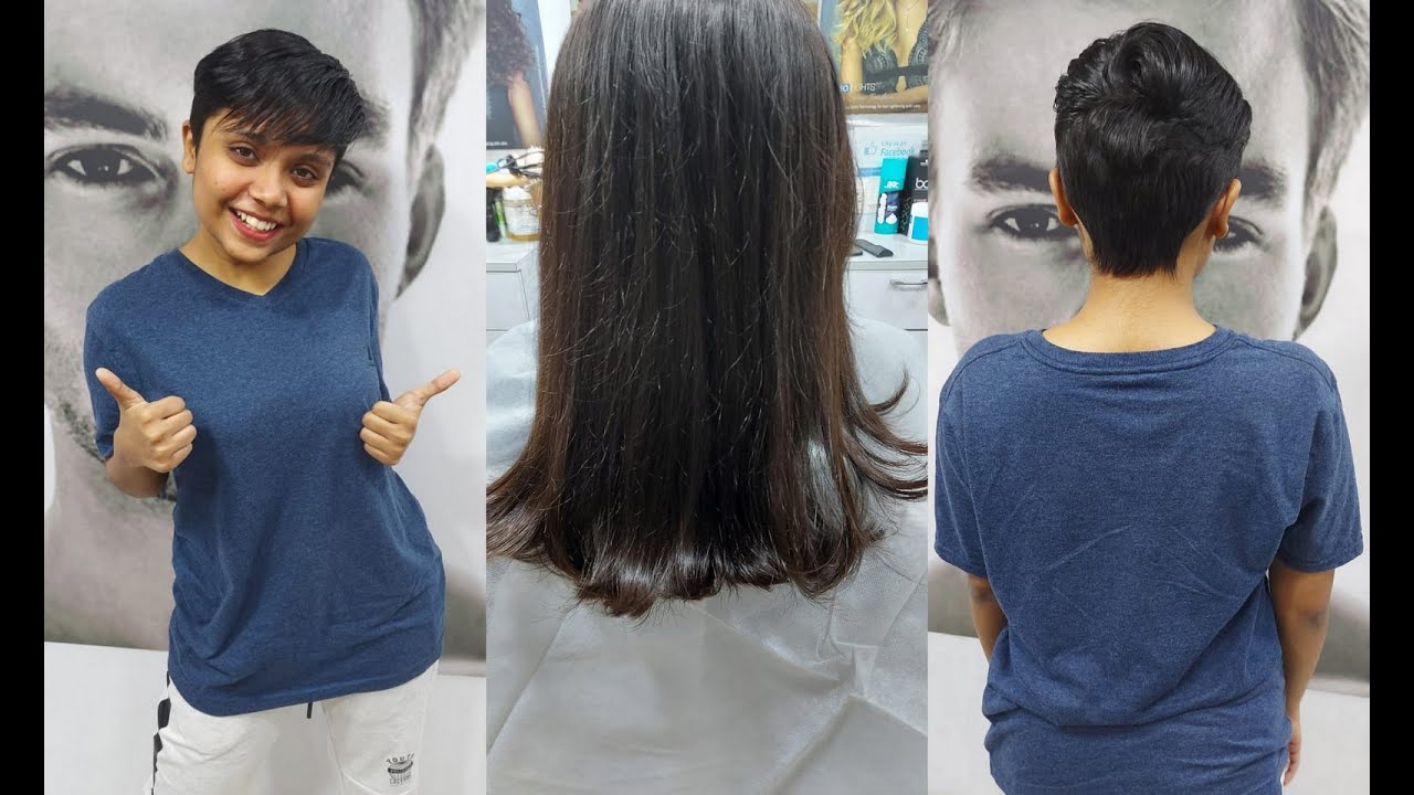 Long To Extreme Short Haircut | Girl Pixie Cut Compilation | Short ...