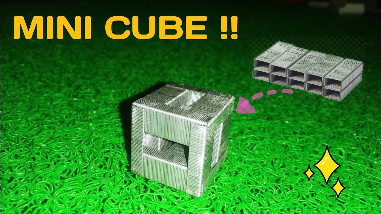 HOW TO MAKE A MINI CUBE BY STAPLE PINS || MINI CUBE || #skhd #staplepin ...