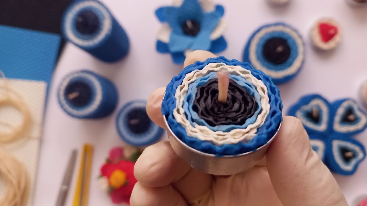 How to Make an Evil Eye Tealight Candle with Beeswax – DIY & Easy - YouTube