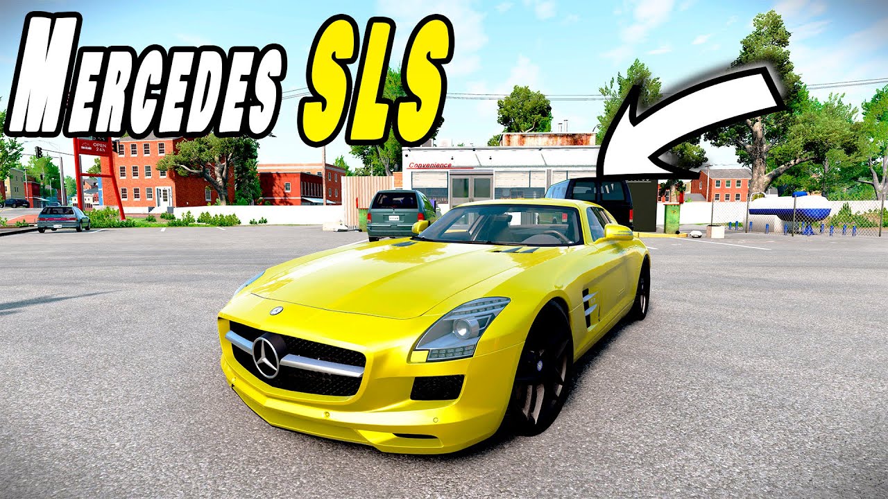 Mercedes-Benz SLS – Speed & Destruction in BeamNG.drive - YouTube