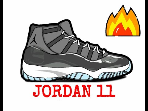 How to draw JORDAN 11 on Procreate - YouTube