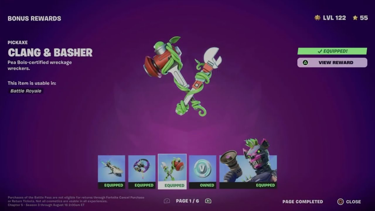 How to Unlock Clang & Basher Pickaxe in Fortnite | Battle Pass Bonus ...
