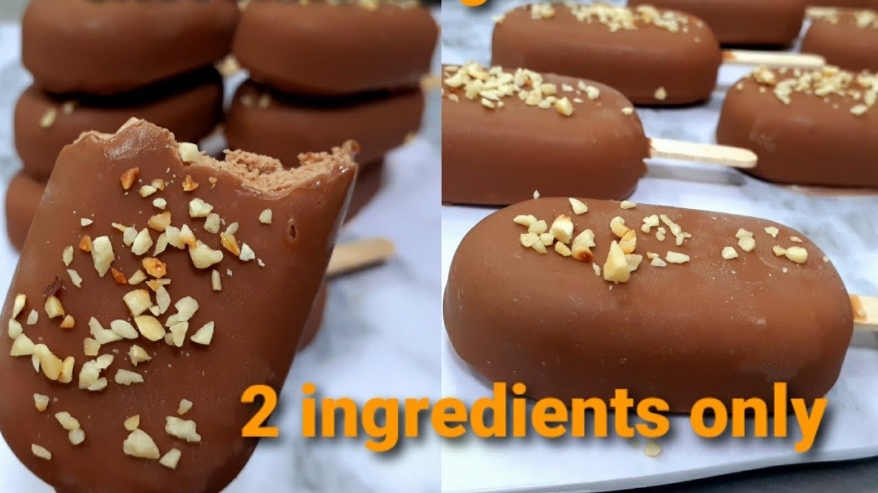 Chocolate magnum / How to make magnum ice cream [2 INGREDIENTS] - YouTube