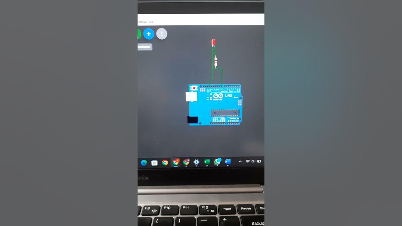 simulasi wokwi arduino uno menyalakan led - YouTube
