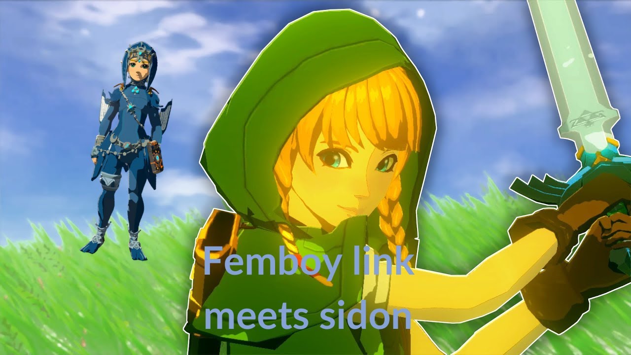 Femboy Link Meets sidon (Linkle mod part 2) - YouTube