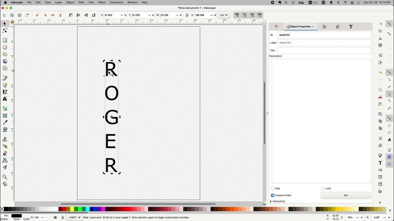 Inkscape Text Align and Line Spacing - YouTube