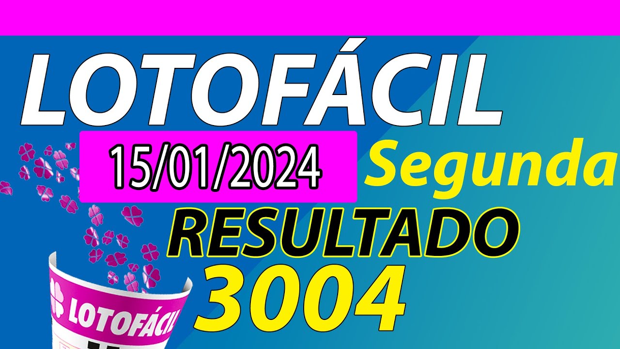lotofacil 3004 resultado - YouTube