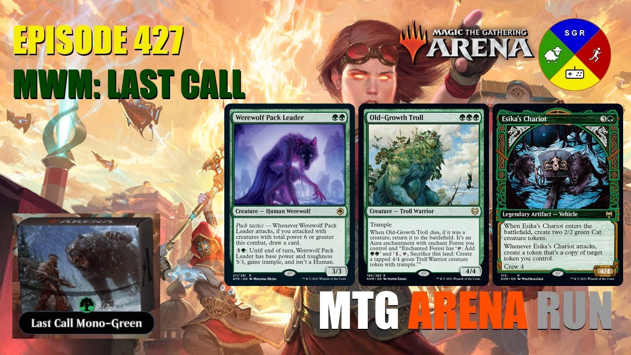 MTG Arena Run: MWM: Last Call for Mono-Green - YouTube
