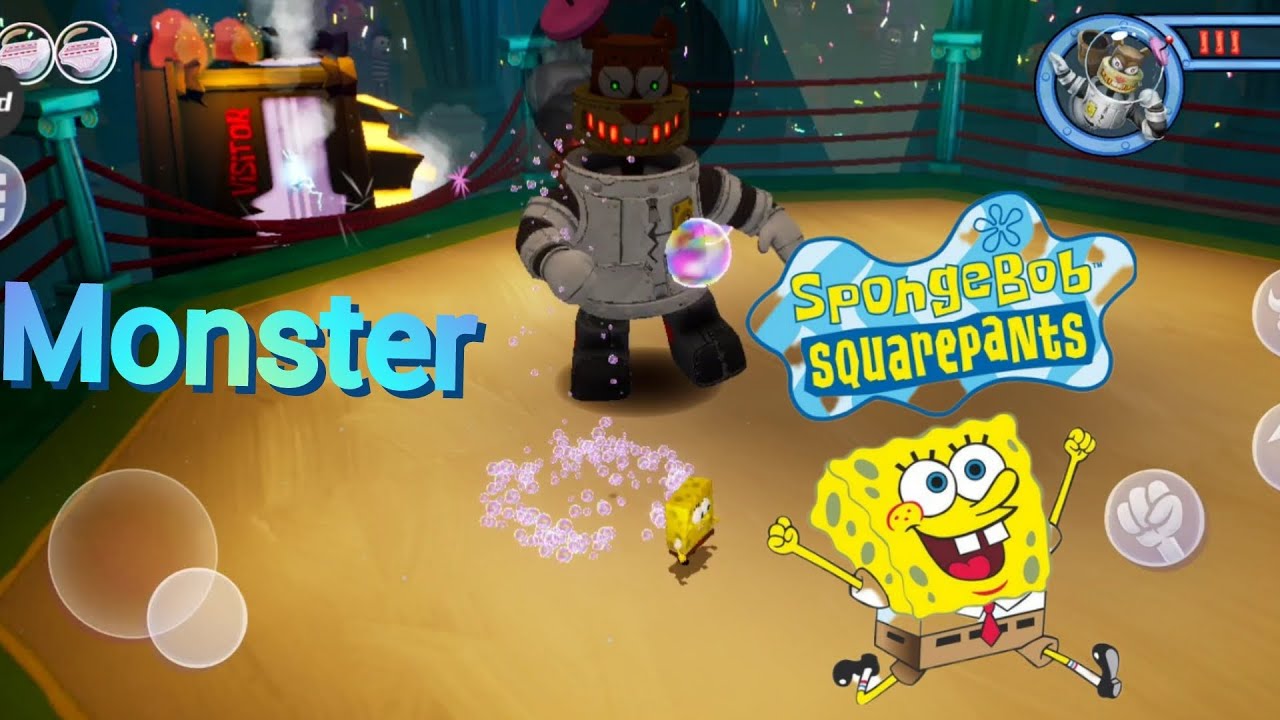SpongeBob SquarePants 🎮 game on Android monster attack 😲🙀 - YouTube