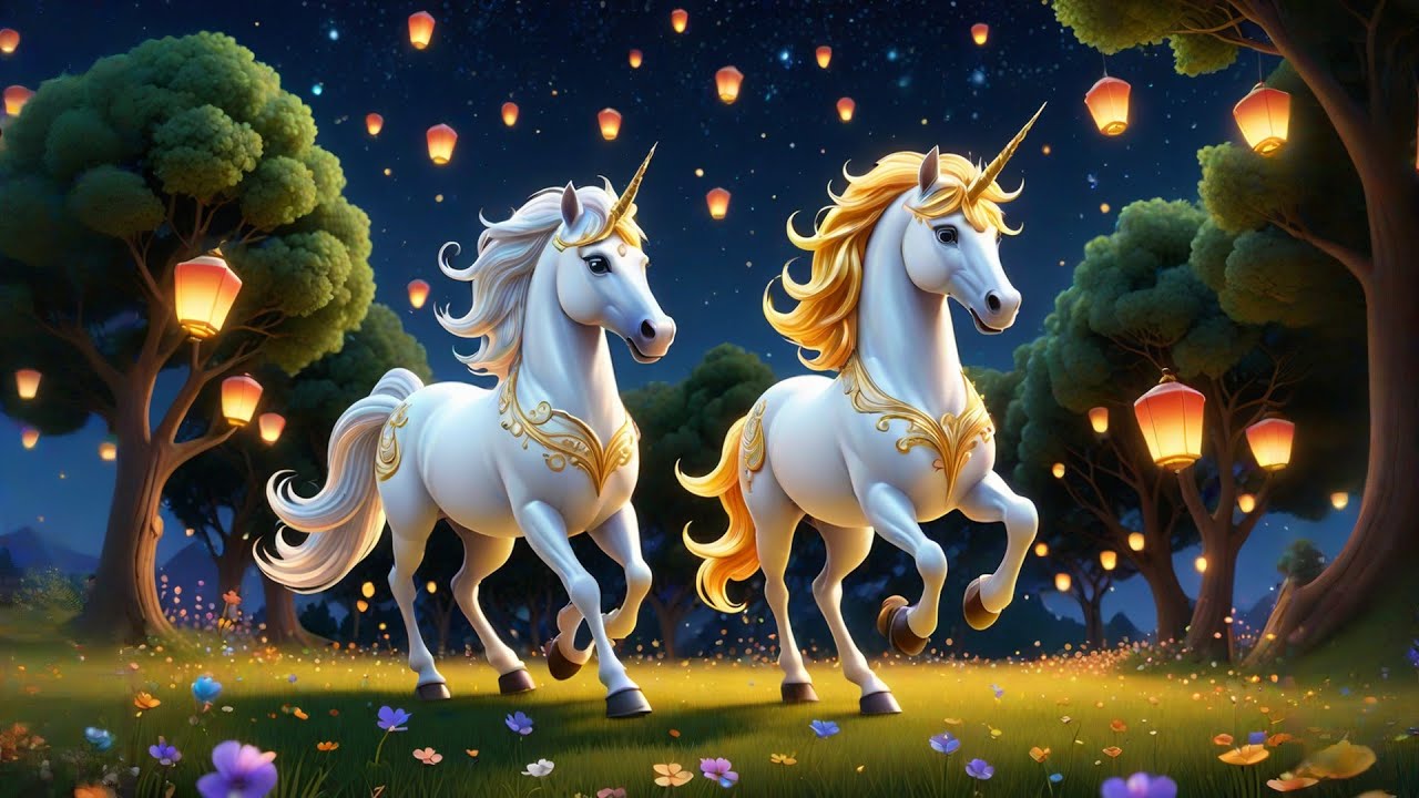 Six Starry Unicorns Gallop Through Dreams | Magical Fantasy Song for ...
