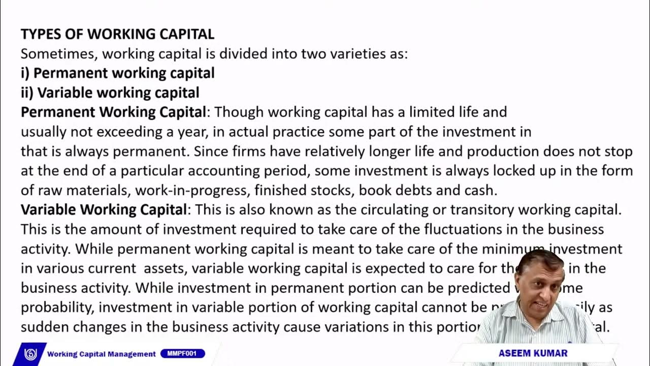 17. MMPF - 001 (Part- 22 Working capital management - YouTube