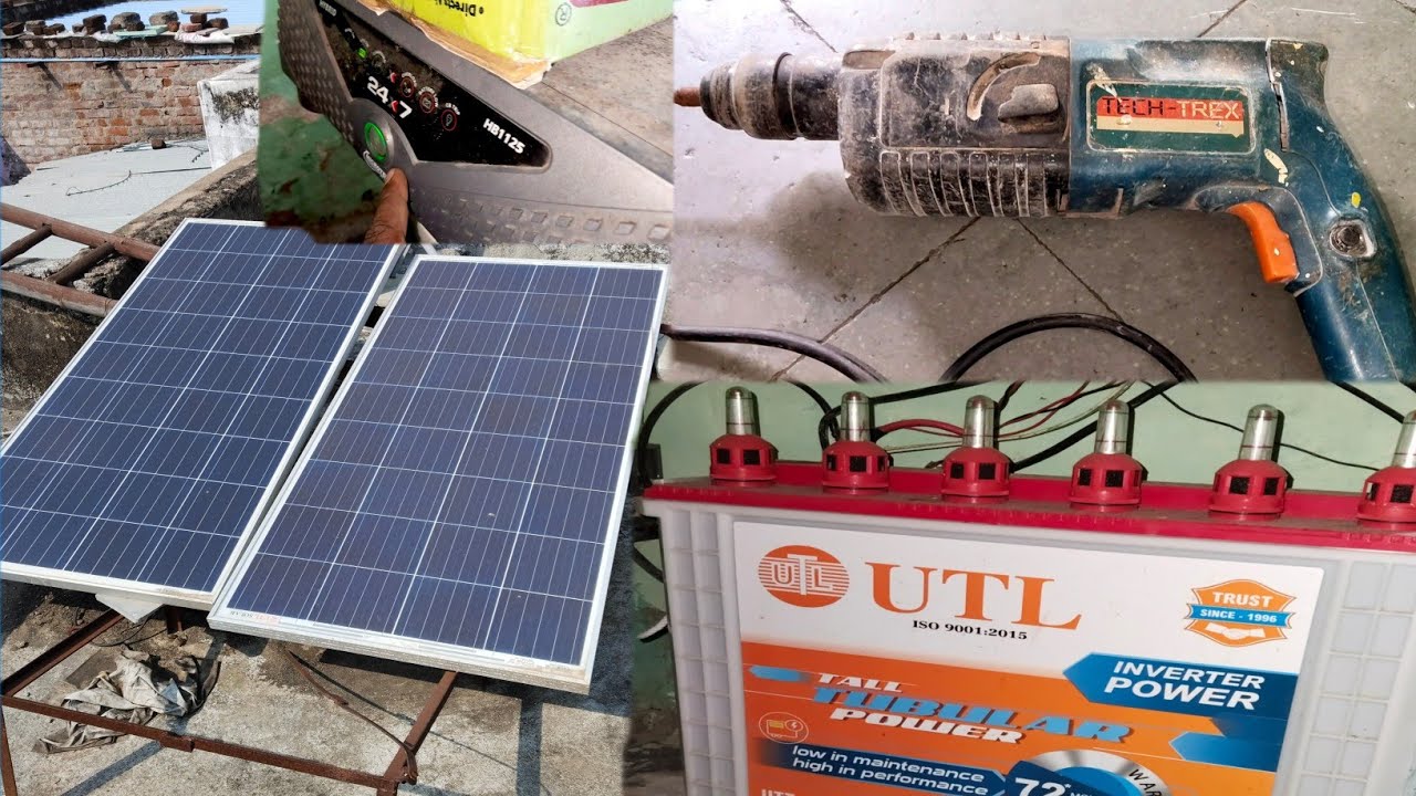 😱of girid solar system|12 Volt Dc System|is system per drill machine ...