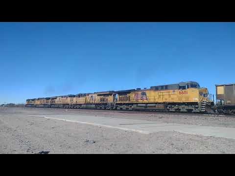 Monster WB UP Manifest Train Feat Thundercab SD70ACe Leading In Daggett Ca! #bigbossrailfanner ...