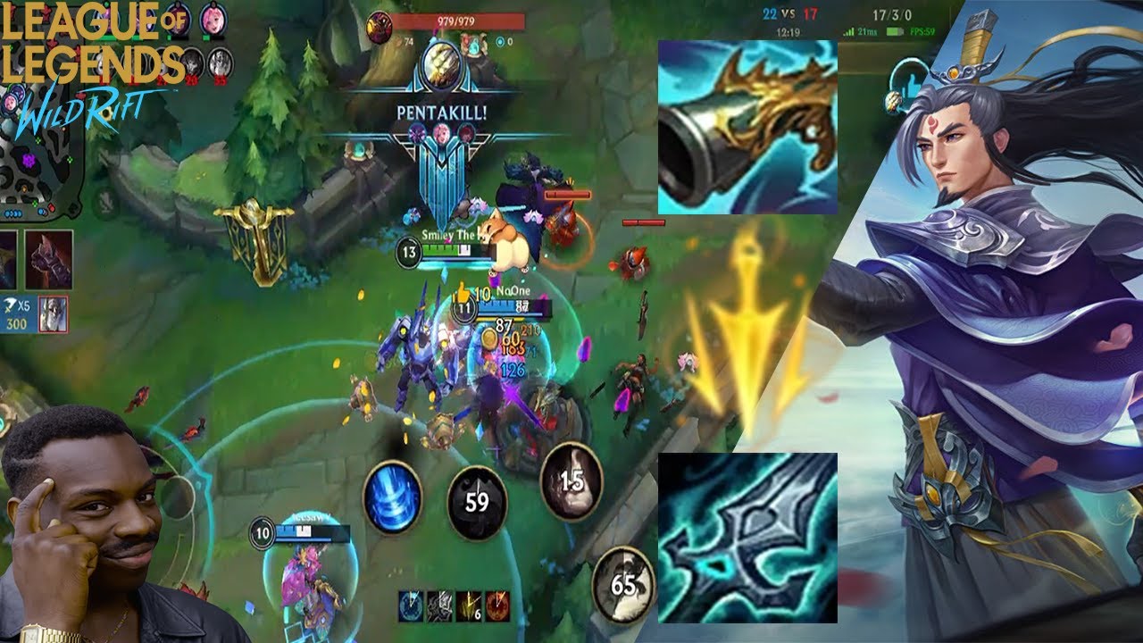 MASTER YI BARON LANE (SEASON 12) INSANE DAMAGE WITH PERFECT PENTAKILL ...