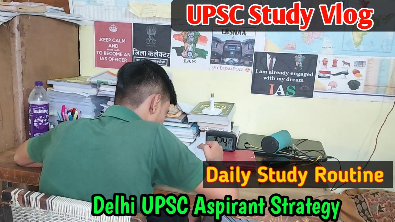 UPSC study vlog | upsc daily study routine | Delhi UPSC Aspirant life ...