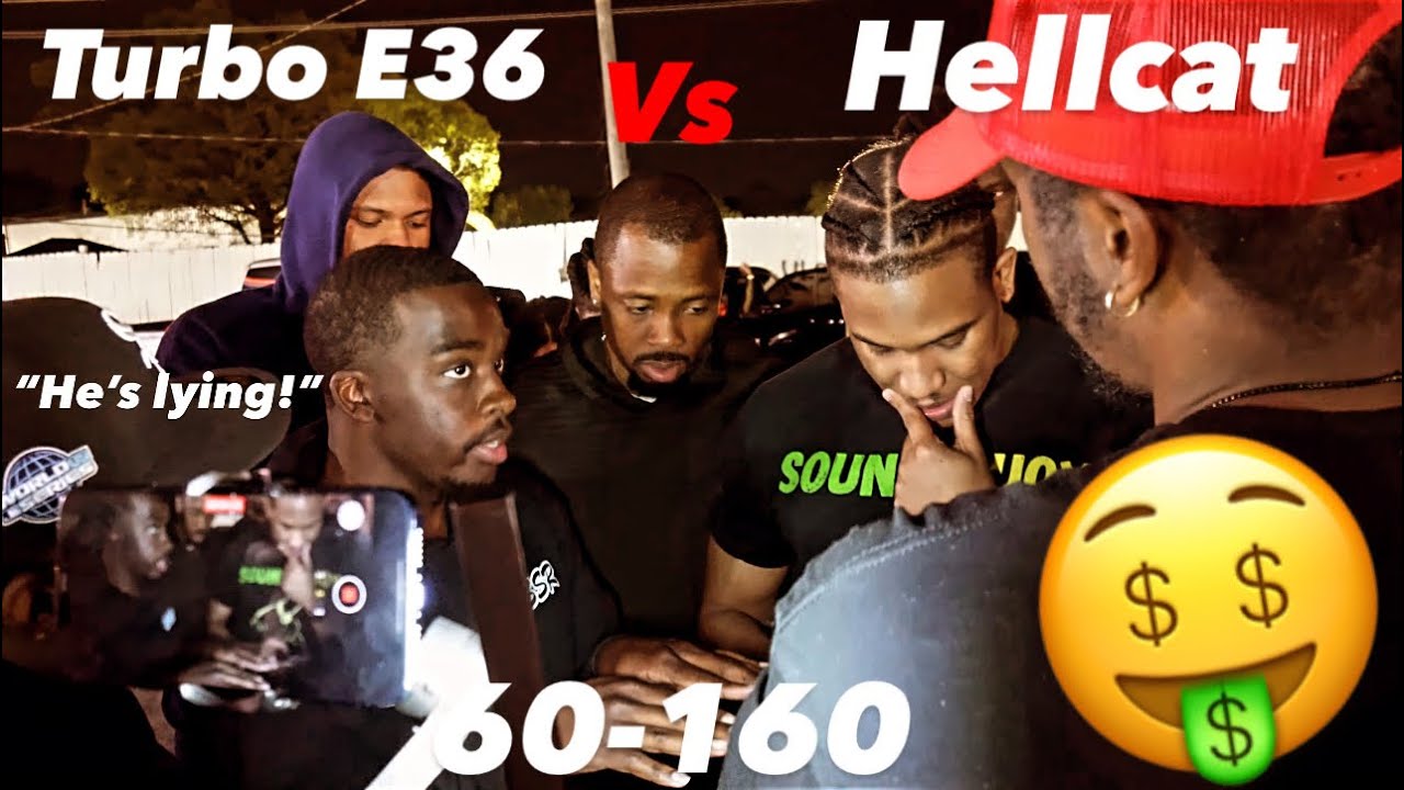 Hellcat On BEADLOCKS Vs Turbo E36 For Money 💰| Gets HEATED! Hellcat ...