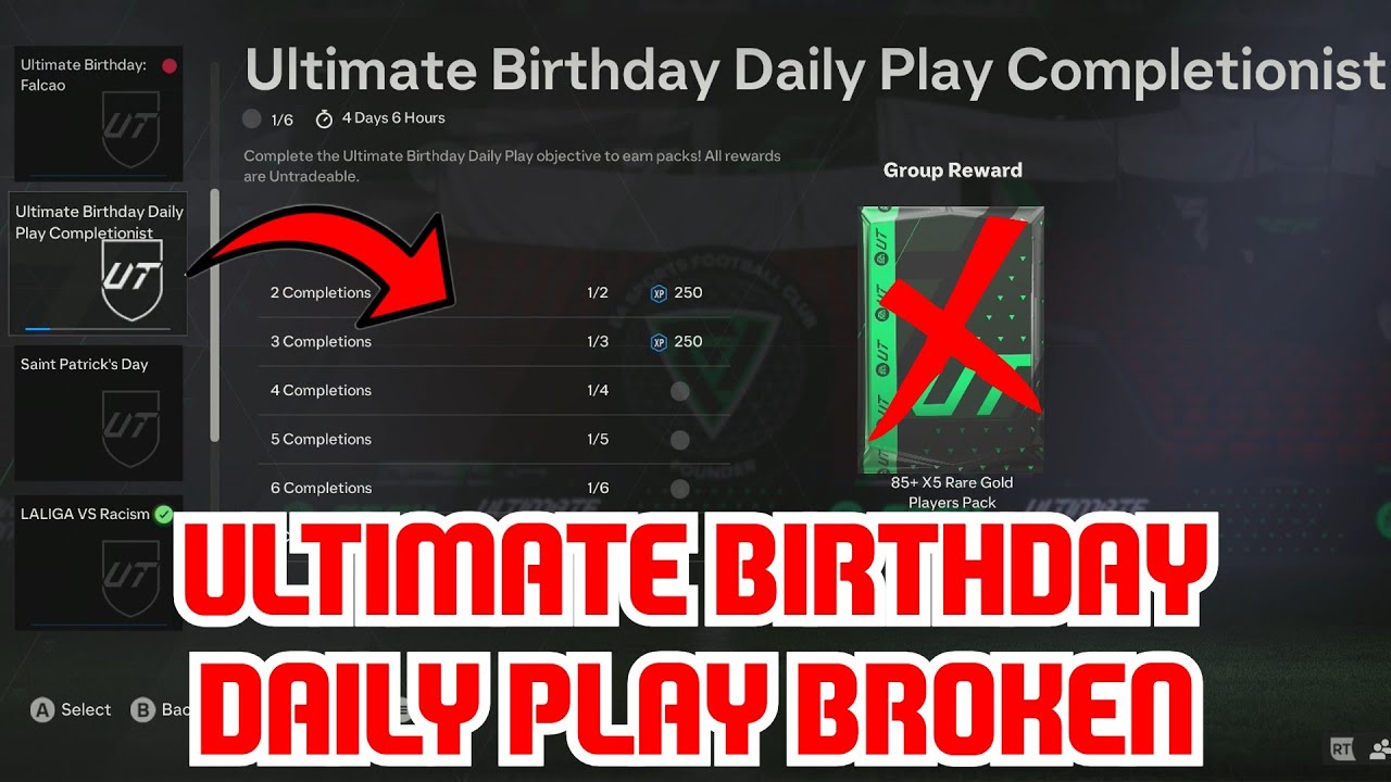 WATCH THIS! if your Ultimate Birthday Daily Play is broken.. - YouTube