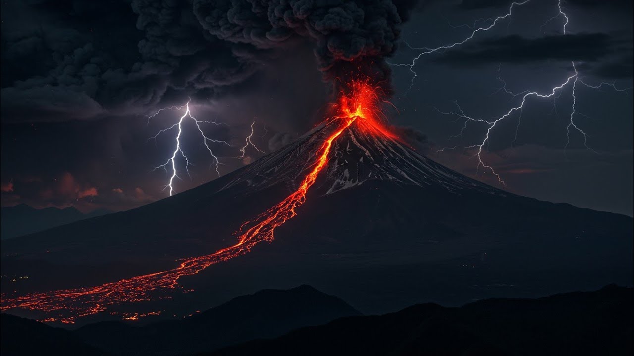 "Terrifying seconds of natural disaster when a volcano erupted and ...