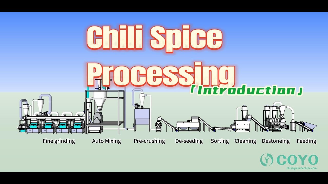 Chili Spice Masala Processing Line - YouTube